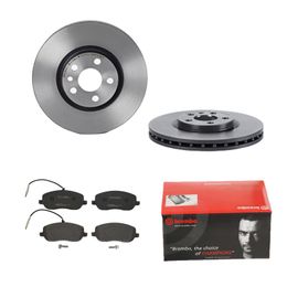 Brembo Bremsensatz-Vorderachse COATED DISC LINE / STANDARD IJDTIDCYD0 Bremsensatz, Scheibenbremse vorne rechts links innenbel&uuml;ftet 285mm f&uuml;r PEUGEOT F