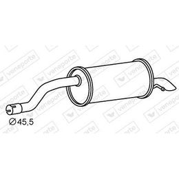 VEGAZ Endschalld&auml;mpfer VS-688 f&uuml;r VW 2G6253609K 2G6253609B
