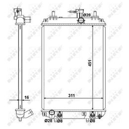 NRF K&uuml;hler, Motork&uuml;hlung 58494 f&uuml;r DAIHATSU 16400B1100 16400B1091 16400B1090
