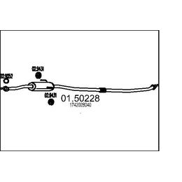 MTS MARKENTECHNIKSERVICEGMBH & CO. KG MTS Mittelschalld&auml;mpfer 01.50228 f&uuml;r TOYOTA 1742028040