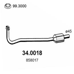 Asso Katalysator 34.0018 vorne f&uuml;r VAUXHALL OPEL R1120035 5854204 858018