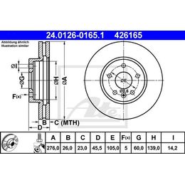 ATE Bremsensatz-Vorderachse SG00000CVO Bremsensatz, Scheibenbremse vorne hinten rechts links bel&uuml;ftet 276mm f&uuml;r VAUXHALL OPEL CHEVROLET 13411383 56907
