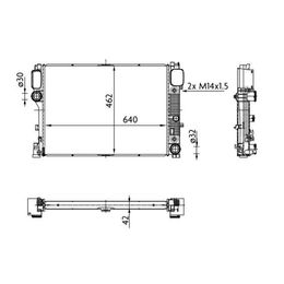 Mahle K&uuml;hler, Motork&uuml;hlung CR 38 000S f&uuml;r MERCEDES-BENZ A2215003103 2215000503 2215000203