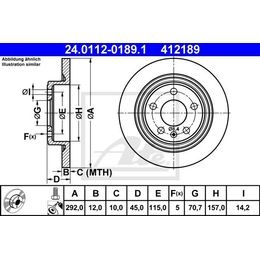 ATE Bremsensatz-Vorn und hinten SG00000D62 Bremsensatz, Scheibenbremse vorne rechts links bel&uuml;ftet 300mm f&uuml;r VAUXHALL OPEL CHEVROLET 569076 13411383 5