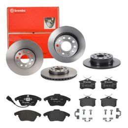 Brembo Bremsensatz-Vorn und hinten SG00000E4I Bremsensatz, Scheibenbremse vorne rechts links innenbel&uuml;ftet 288mm f&uuml;r SKODA VW SEAT PEUGEOT (FAW) RELY