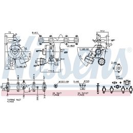 NISSENS Lader, Aufladung 93124 mit Dichtungen f&uuml;r SKODA VW SEAT AUDI FORD VAG 038253010LX 038253010F 038253010FX