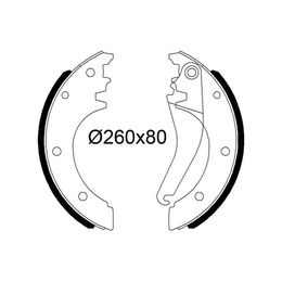 Valeo Bremsbackensatz 564252 hinten rechts links ohne Radbremszylinder f&uuml;r IVECO MERCEDES-BENZ 1906379 1906378 1906377