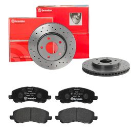 Brembo Bremsensatz-Vorderachse XTRA LINE / STANDARD SK8K0F2G59 Bremsensatz, Scheibenbremse vorne rechts links Gelocht/innenbel. 276mm f&uuml;r MITSUBISHI B