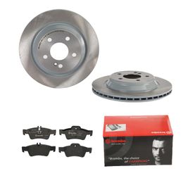 Brembo Bremsensatz, Scheibenbremse Bremsensatz-Hinterachse COATED DISC LINE / STANDARD ijdtidjed2 Hinterachse innenbel&uuml;ftet 300mm 22mm f&uuml;r MERCEDES-BE