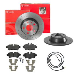 Brembo Bremsensatz-Hinterachse XTRA LINE / STANDARD SK8K0F9RZ1 Bremsensatz, Scheibenbremse hinten rechts links Gelocht 259mm f&uuml;r MINI BMW 34216794059