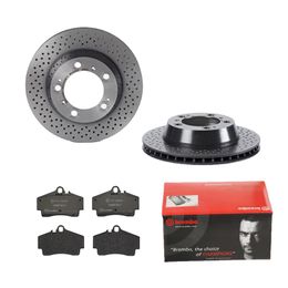 Brembo Bremsensatz-Hinterachse COATED DISC LINE / STANDARD IJDTIDJUJ4 Bremsensatz, Scheibenbremse hinten rechts links Gelocht/innenbel. 299mm f&uuml;r PORS