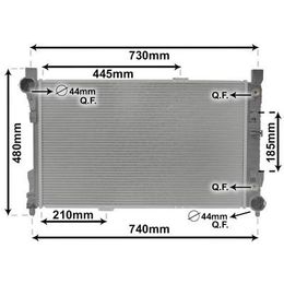 Van Wezel K&uuml;hler, Motork&uuml;hlung 30002286 mit &Ouml;lk&uuml;hler f&uuml;r MERCEDES-BENZ A203-500-3403 A2035000503 2035001003