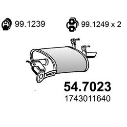 Asso Endschalld&auml;mpfer 54.7023 f&uuml;r TOYOTA 1743011640