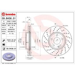 Brembo sg00000cjn Vorderachse Gelocht/innenbel. 295mm 28mm f&uuml;r MERCEDES-BENZ INFINITI