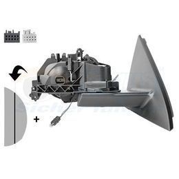 Van Wezel Au&szlig;enspiegel 2930854 rechts f&uuml;r MERCEDES-BENZ A156-810-0276 2468100221 1568100276