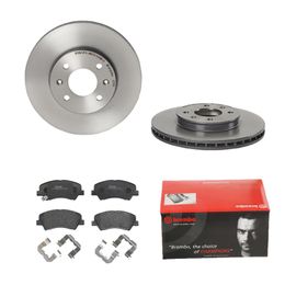 Brembo Bremsensatz, Scheibenbremse Bremsensatz-Vorderachse COATED DISC LINE / STANDARD ijdtideun5 Vorderachse innenbel&uuml;ftet 256mm 22mm f&uuml;r GEELY KIA H