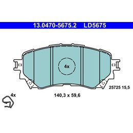 ATE Bremsbelagsatz, Scheibenbremse 13.0470-5675.2 vorne rechts links f&uuml;r MAZDA GMY5-33-28Z GBYT-33-28Z GHY1-33-28Z
