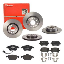 Brembo Bremsensatz-Vorn und hinten SG00000EDR Bremsensatz, Scheibenbremse vorne rechts links innenbel&uuml;ftet 312mm f&uuml;r SKODA VW (SVW) SEAT (FAW) JETTA A