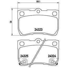 Brembo Bremsensatz-Hinterachse COATED DISC LINE / STANDARD IJZJSG5NJ8 Bremsensatz, Scheibenbremse hinten rechts links innenbel&uuml;ftet 310mm f&uuml;r LEXUS TO