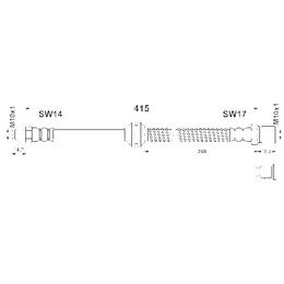 ATE Bremsschlauch 24.5165-0415.3 vorne rechts links f&uuml;r PORSCHE 94435507901 94435507900
