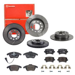 Brembo Bremsensatz-Vorn und hinten SG00000E42 Bremsensatz, Scheibenbremse vorne rechts links innenbel&uuml;ftet 288mm f&uuml;r SKODA VW (SVW) SEAT (FAW) AUDI 1K