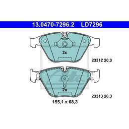 ATE Bremsensatz, Scheibenbremse Bremsensatz-Hinterachse sg00000cyi Vorderachse bel&uuml;ftet 324mm 20mm f&uuml;r BMW