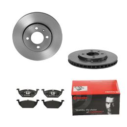 Brembo Bremsensatz-Vorderachse COATED DISC LINE / STANDARD IJDTIDGSV6 Bremsensatz, Scheibenbremse vorne rechts links innenbel&uuml;ftet 256mm f&uuml;r SKODA VW