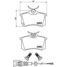 Brembo Bremsensatz-Vorn und hinten SG00000ERO Bremsensatz, Scheibenbremse vorne rechts links Gelocht 230mm f&uuml;r SKODA VW (SVW) SEAT (FAW) AUDI 6R061530