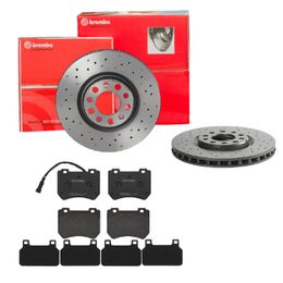 Brembo Bremsensatz-Vorderachse XTRA LINE / STANDARD SK8K0F54B0 Bremsensatz, Scheibenbremse vorne rechts links Gelocht/innenbel. 305mm f&uuml;r ALFA ROMEO D