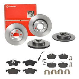 Brembo Bremsensatz-Vorn und hinten SG00000EBT Bremsensatz, Scheibenbremse vorne rechts links innenbel&uuml;ftet 280mm f&uuml;r SKODA VW SEAT AUDI 7D0698451J 7D0