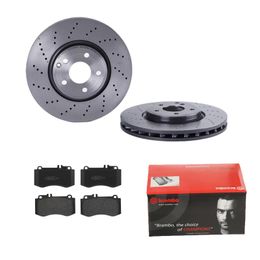 Brembo Bremsensatz, Scheibenbremse 1420-56465 vorne rechts links Gelocht/innenbel. 322mm f&uuml;r MERCEDES-BENZ A0074204920 A0054207720 74206320