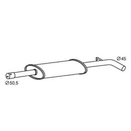 VEGAZ Mittelschalld&auml;mpfer RS-552 f&uuml;r RENAULT 8200.841.185