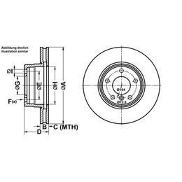 ATE Bremsensatz, Scheibenbremse Bremsensatz-Vorderachse ijf141ce51 Vorderachse bel&uuml;ftet 310mm 24mm f&uuml;r BMW