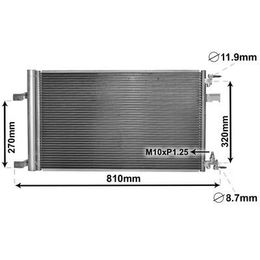 Van Wezel Kondensator, Klimaanlage 37005499 mit Halter f&uuml;r OPEL 39010914 1850135-13267649 1850220