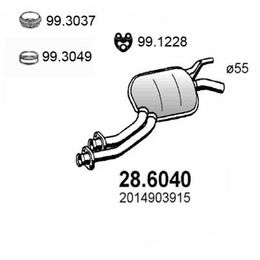 Asso Mittelschalld&auml;mpfer 286040 f&uuml;r Mercedes