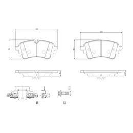 Brembo Bremsbelagsatz, Scheibenbremse P85185NX links rechts mit Zubeh&ouml;r f&uuml;r VW AUDI (FAW) 8W0698451AN 8B3698451 8W0698451AP