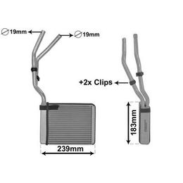 Van Wezel W&auml;rmetauscher, Innenraumheizung 18006364 mit Zubeh&ouml;r f&uuml;r FORD 3M5H19476BD 1754199 1317080