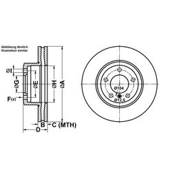 ATE Bremsensatz, Scheibenbremse ijf1419o65 Vorderachse bel&uuml;ftet 324mm 30mm f&uuml;r BMW