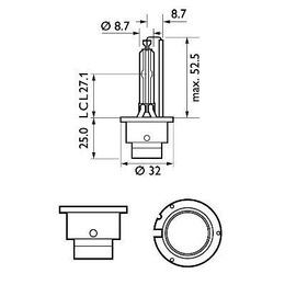 Philips Xenon X-tremeVision gen2 85122XV2S1 Gl&uuml;hlampe, Fernscheinwerfer,Gl&uuml;hlampe, Hauptscheinwerfer,Gl&uuml;hlampe 85V f&uuml;r SKODA VW PEUGEOT LAND ROVER IVE
