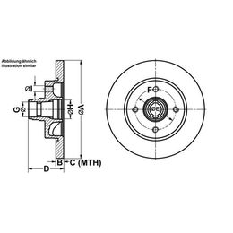 ATE Bremsscheibe 24.0113-0170.1 vorne rechts links voll 257mm f&uuml;r PORSCHE 477405583B