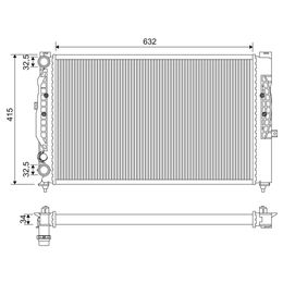 Valeo K&uuml;hler, Motork&uuml;hlung 731537 f&uuml;r SKODA VW (SVW) AUDI (FAW) 4B0121251G 8D0121251AT 8D0121251E