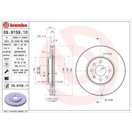 Brembo Bremsensatz-Vorn und hinten SG00000EQT Bremsensatz, Scheibenbremse vorne rechts links innenbel&uuml;ftet 280mm f&uuml;r KIA AC GENERAL MOTORS SATURN VAUX