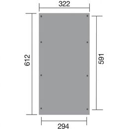 Weka Einzelcarport 617 Unterstand, 294x591 cm, Trapezblechplatten
