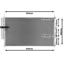 Van Wezel Kondensator, Klimaanlage 25005223 f&uuml;r HONDA 80110SNBA42 80110SNBA43 80110-SNB-A43