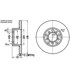 ATE Bremsscheibe 24.0113-0113.1 vorne rechts links voll 274mm f&uuml;r MERCEDES-BENZ 1154211312 A1154211312 A1154200272