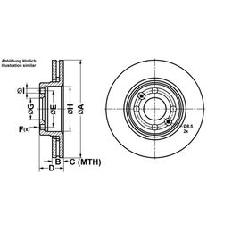 ATE Bremsensatz, Scheibenbremse Bremsensatz ijf1414nc0 Vorderachse bel&uuml;ftet 260mm 22mm f&uuml;r DACIA RENAULT NISSAN
