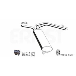 Ernst Endschalld&auml;mpfer 048071 f&uuml;r Opel GM RENAULT