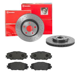 Brembo Bremsensatz-Vorderachse XTRA LINE / STANDARD SK8K0F63F8 Bremsensatz, Scheibenbremse vorne rechts links Gelocht/innenbel. 296mm f&uuml;r PONTIAC TOYO