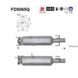 AS Ru&szlig;-/Partikelfilter, AbgASanlage FD5065Q f&uuml;r FIAT 1367589080 1376598080 1375870080