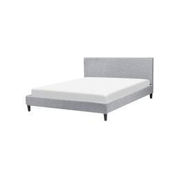 Beliani Doppelbett FITOU in Grau/Braun - (W) 170 x (H) 87 x (L) 214 cm | Gr.: onesize